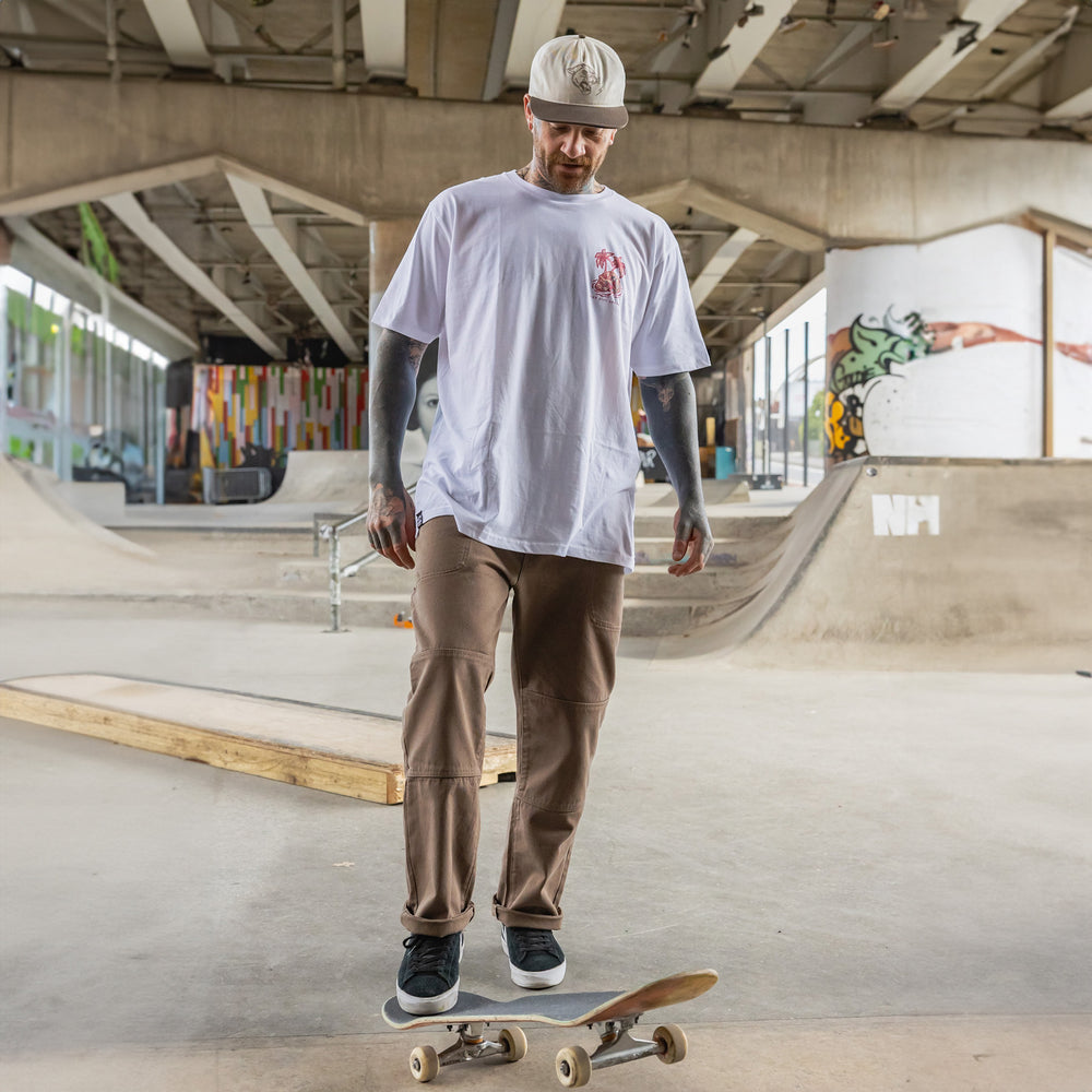 Brown Canvas Carpenter Trousers & HIGH DIVE APPAREL