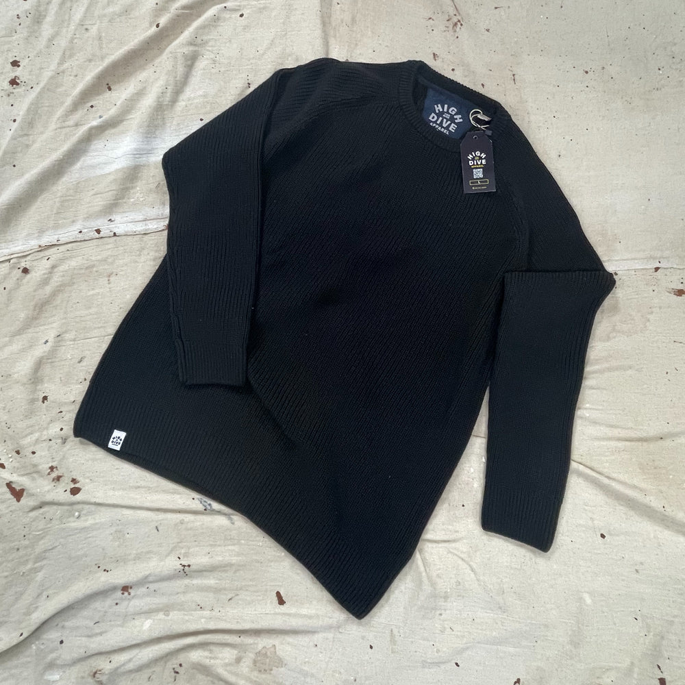 Chunky Knit Sweater in Black | Outwear & Jumpers | High Dive Apparel ...